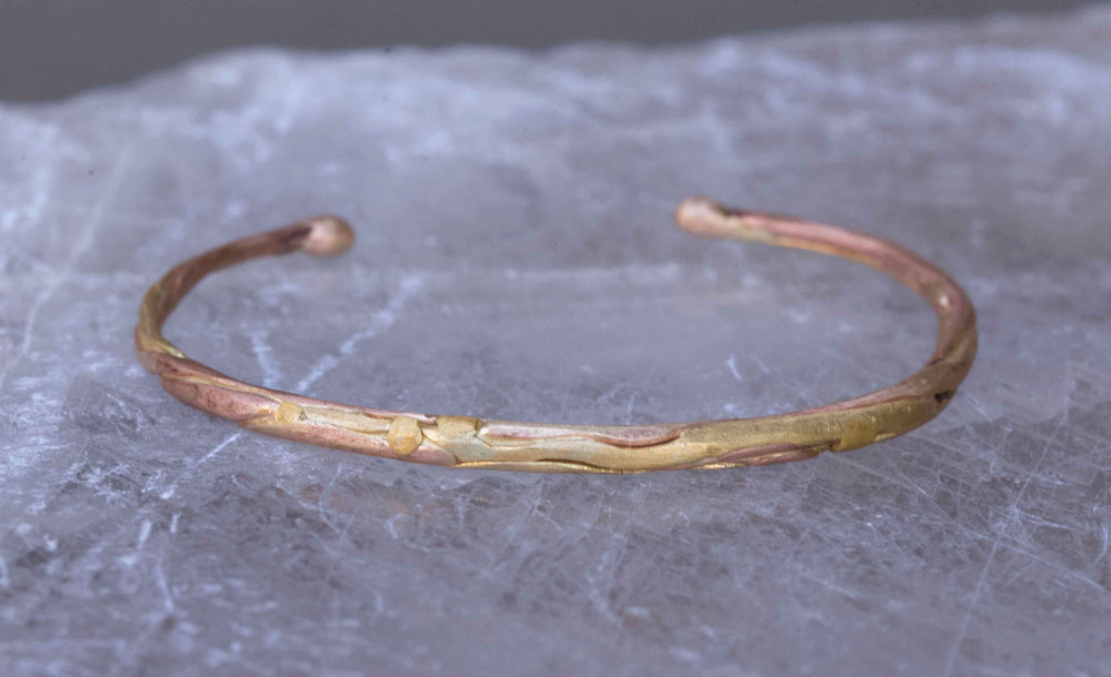 Gold Round Ribbon Cuff