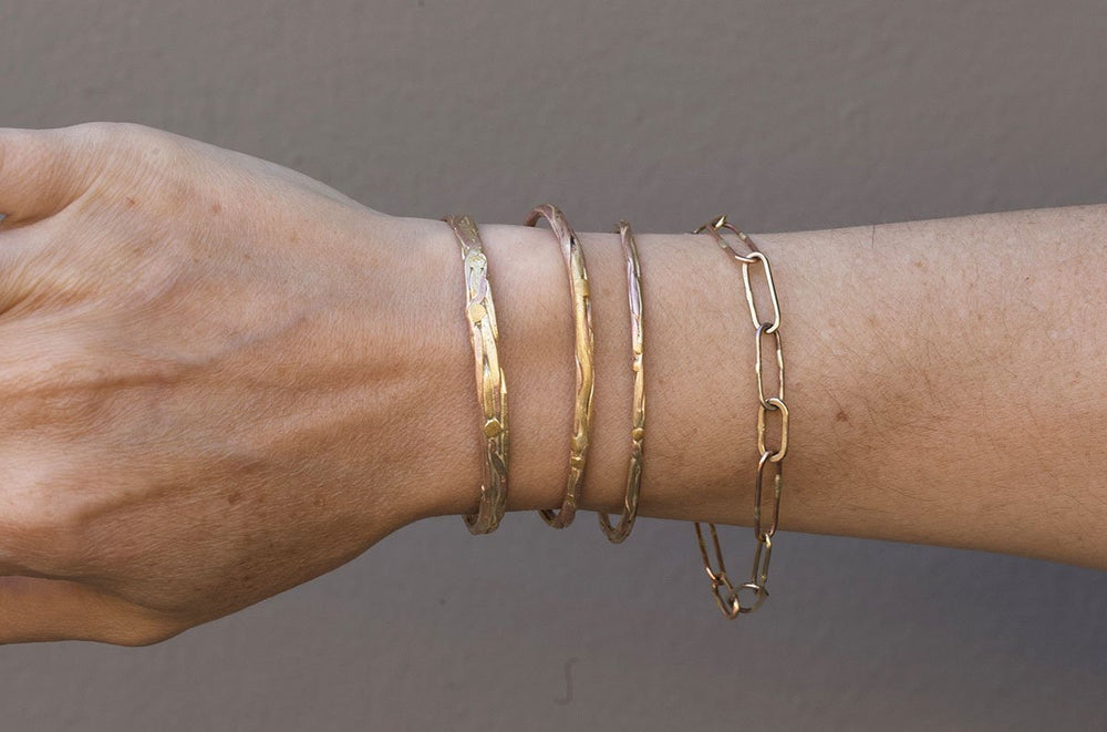 Gold Round Ribbon Cuff